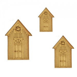 Beach Hut with Galleon - MDF Wood Shape